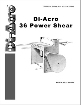 Fabrication - Shear Diacro