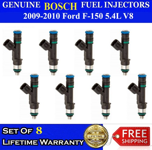 Genuine Bosch Set of 8 OEM Fuel Injectors For 2009-2010 Ford F-150 5.4L ...