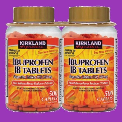 1000 Ibuprofen IB 2 x 500 Tablets 200mg, Pain Reliever KIRKLAND L | eBay