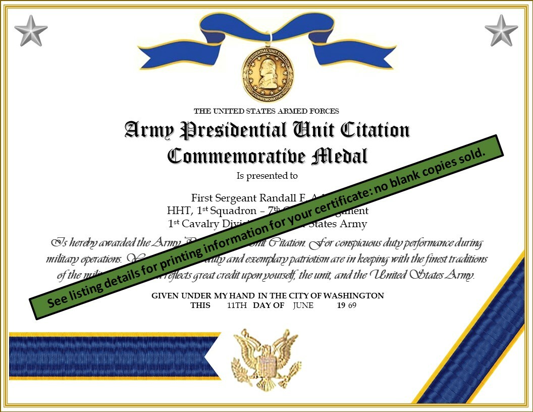 Unit Citation Awards PRESIDENTAL UNIT CITATION