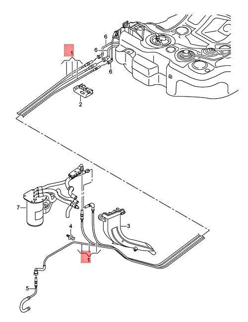 Genuine AUDI VW SEAT SKODA 1 Set Of Fuel Lines 5Q0200059GQ | eBay