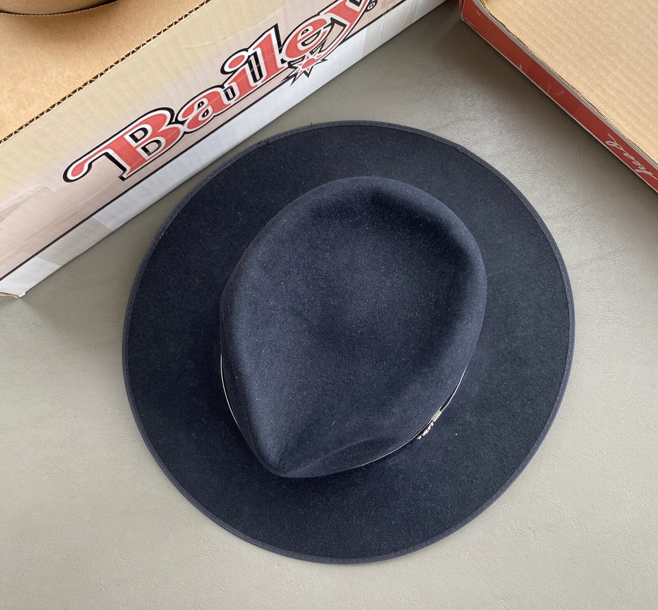 NEW Womens Bailey Western Hat Black Size 7 Cowgirl Rodeo Made In USA ...