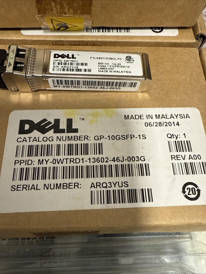 Lot of 5 New Genuine 10G Dell GP-10GSFP-1S WTRD1 | eBay