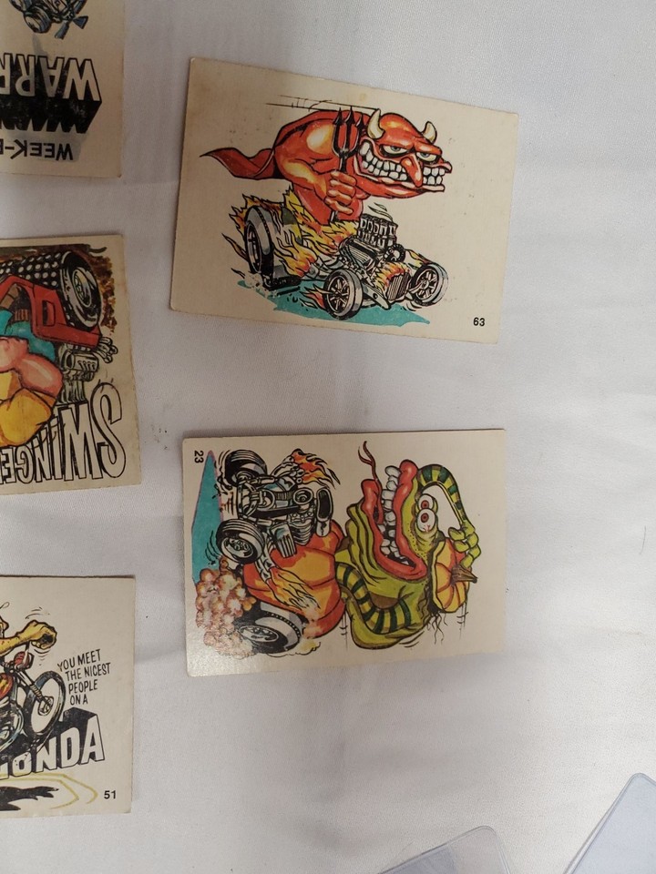 Vintage 1970s Hot Rod Monster Sticker Cards Lot (Odd Rods/Weird Wheels ...