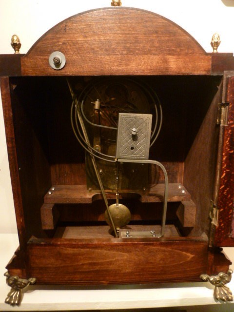 German Mahogany Musical Bracket clock with Westminster quarter chime | eBay