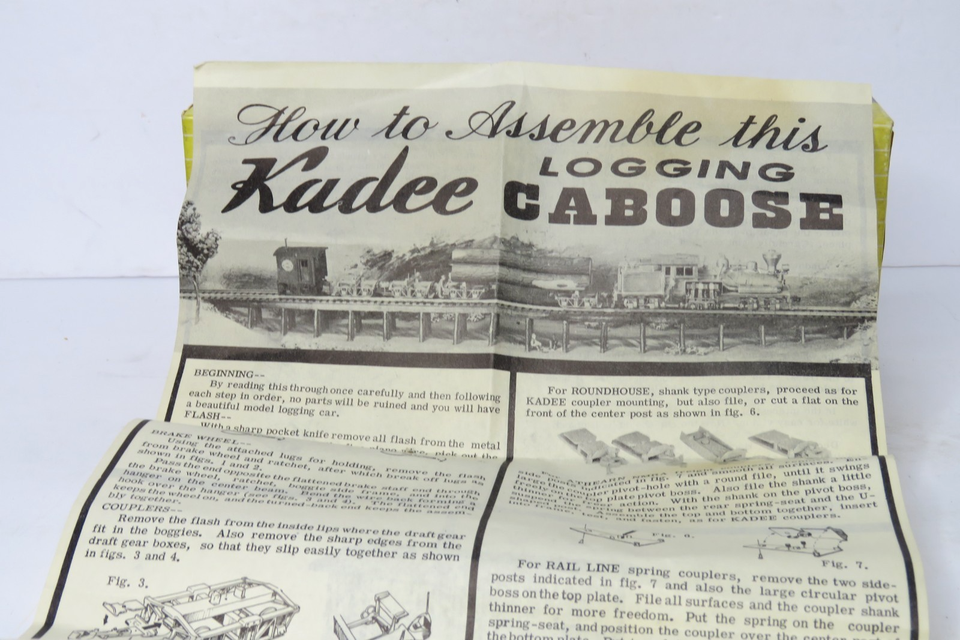 Kadee Coupler #104B-g Industrial Logging Caboose KIT UNBUILT LESS ...