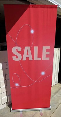 33x80 Retractable Aluminum Roll Up Banner Stand Portable Display BANNER ...