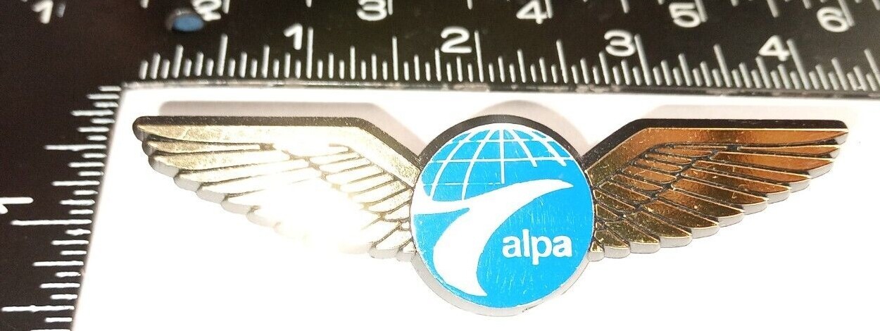 ALPA Pilots Wings Badge Plastic Pinback | eBay