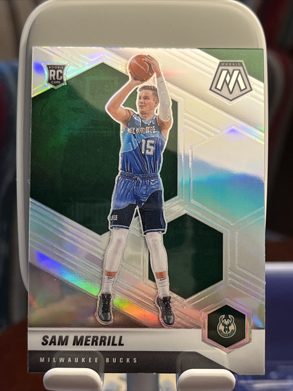 2020-21 PANINI MOSAIC #240 SAM MERRILL RC ROOKIE MILWAUKEE BUCKS ...