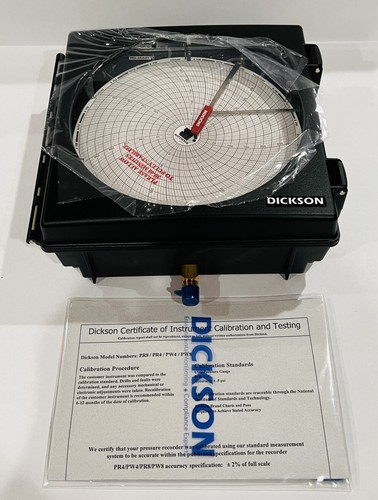 Dickson PW866 Pressure Chart Recorder, 8"/203mm Diameter, 7-Day Scale ...