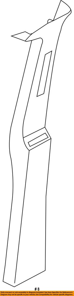 FORD OEM 11-13 Transit Connect Interior Trim-Upr Ctr Plr Trim ...