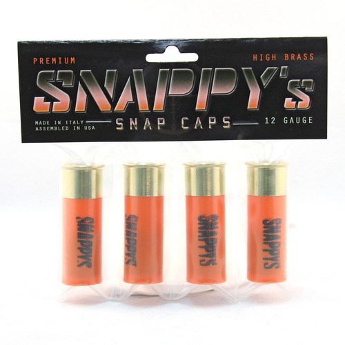 SNAPPYs 12 Gauge Shotgun Snap Caps High Brass Realistic 4 PACK Prop ...