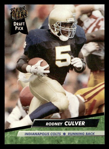 Rodney Culver 1992 Ultra Rookie Card #422 Notre Dame | eBay