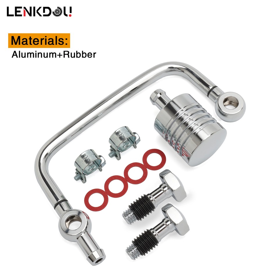 Chrome Crankcase Breather Kit Bracket For Harley Dyna Softail Touring ...