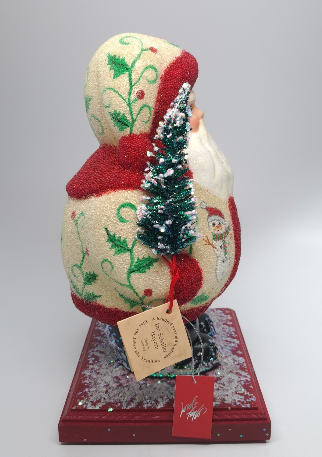 Ino Schaller Germany for Lord & Taylor 2003 Papier Mache Santa 10.5 ...