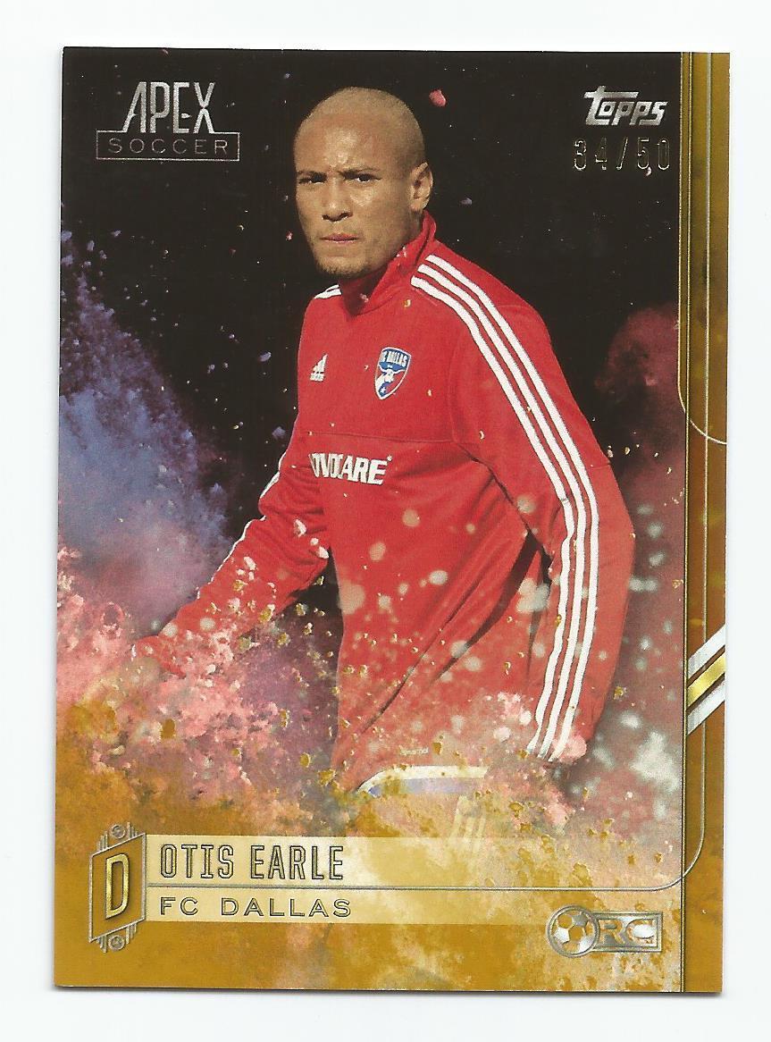 2015 Topps Apex MLS Soccer Otis Earle SP RC Gold Parallel /50 FC DALLAS ...