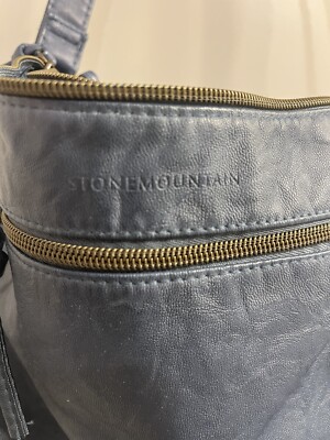 Stone Mountain handbag Purse Blue Faux leather Polyurethane | eBay