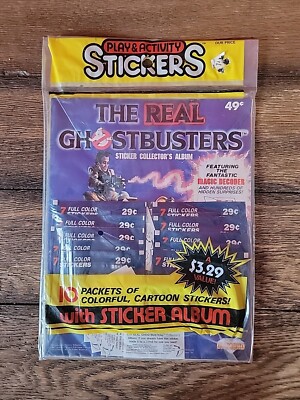 Vintage The Real Ghostbusters Play & Activity Stickers Book Album NEW ...