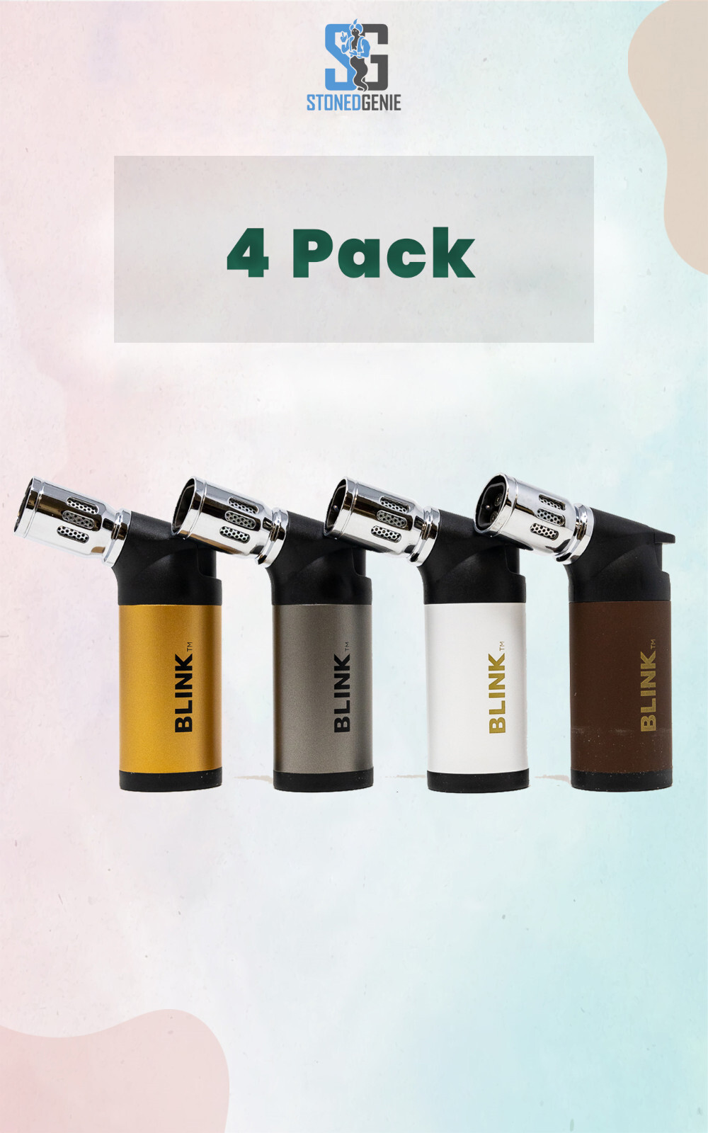 4" Blink Four Flame Tiger Torch- 4 pack Refillable Torch Lighter | eBay