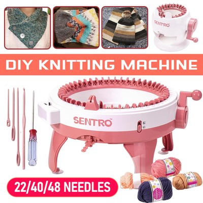 22/40/48 Needles DIY Knitting Machine Smart Weaving Knit Rotating Toy ...