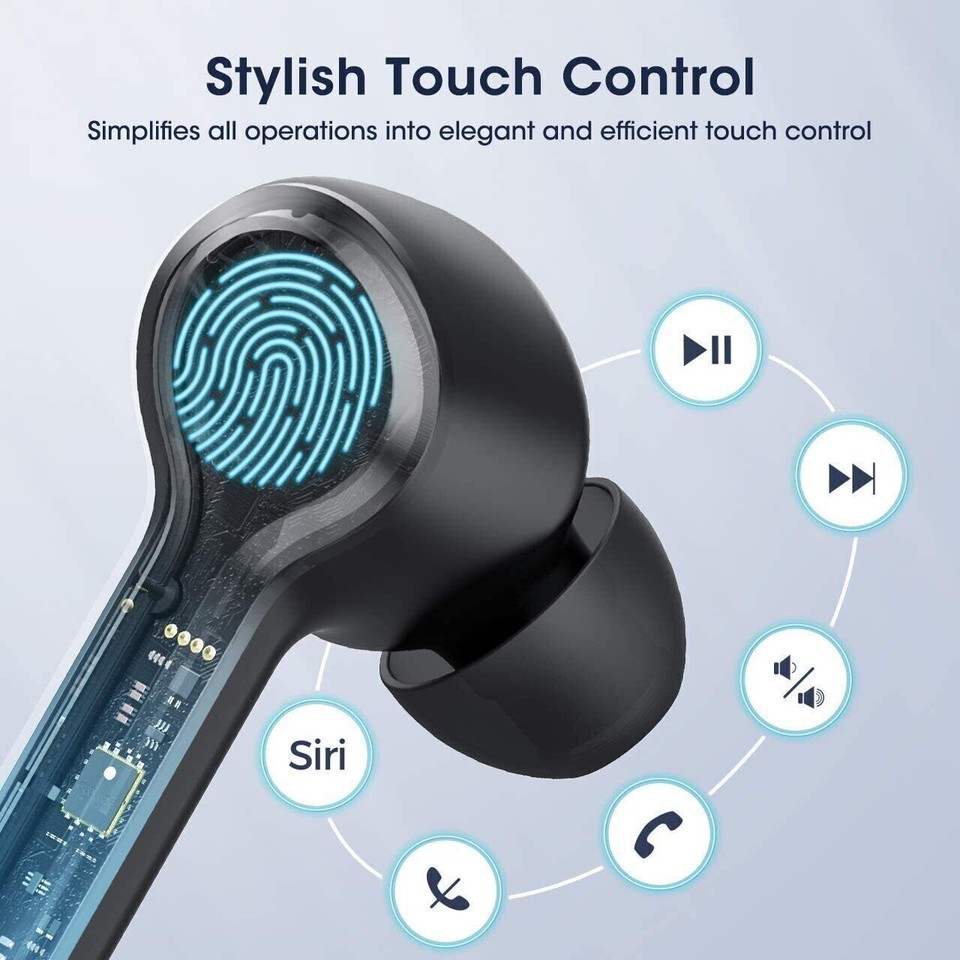 Mpow M9 Wireless Earbuds in Ear 4-Mic Noise Cancelling Call, Bluetooth ...