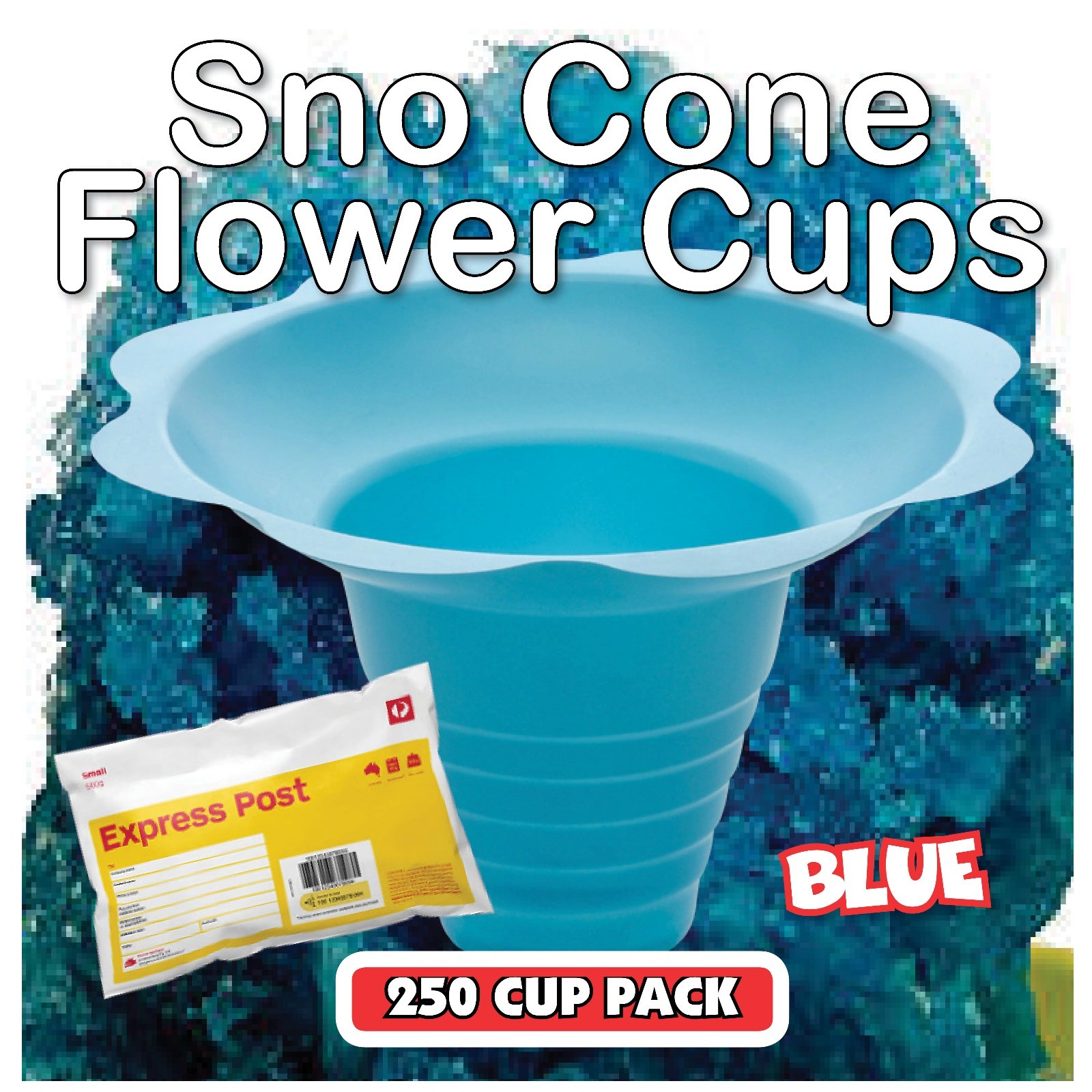 Snow Cone Cups 250 Pack In BLUE Ice Shaver Cup Sno Cones Flower snow-cone-cups-250-pack-in-blue-ice-shaver-cup-sno-cones-flower