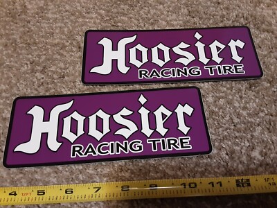 Lot of 2 Classic Hoosier Racing Tires Decals Stickers Purple Outlaw ...