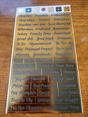 Recollections Planner stickers Gold M T W T F S S AM PM weekend 272687 ...