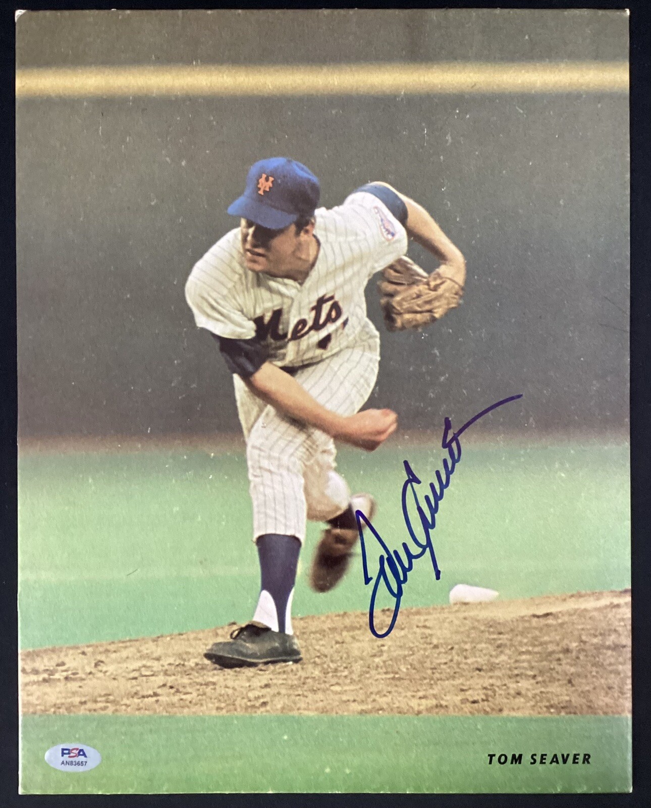 Tom Seaver Signed Photo 11x14 1972 Arena Stadium Card Baseball Auto PSA ...