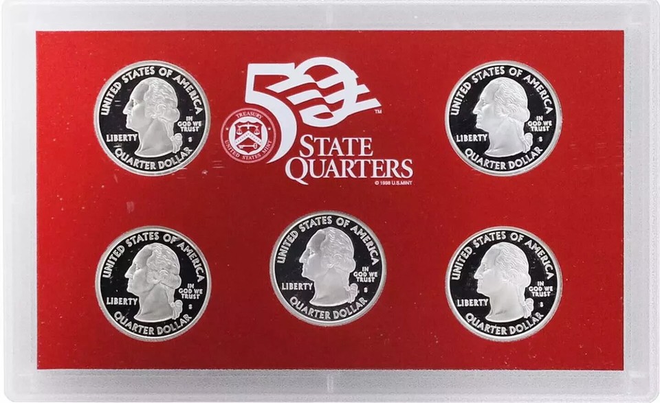 2005-S United States Mint Silver State Quarters Proof Set OGP and COA ...