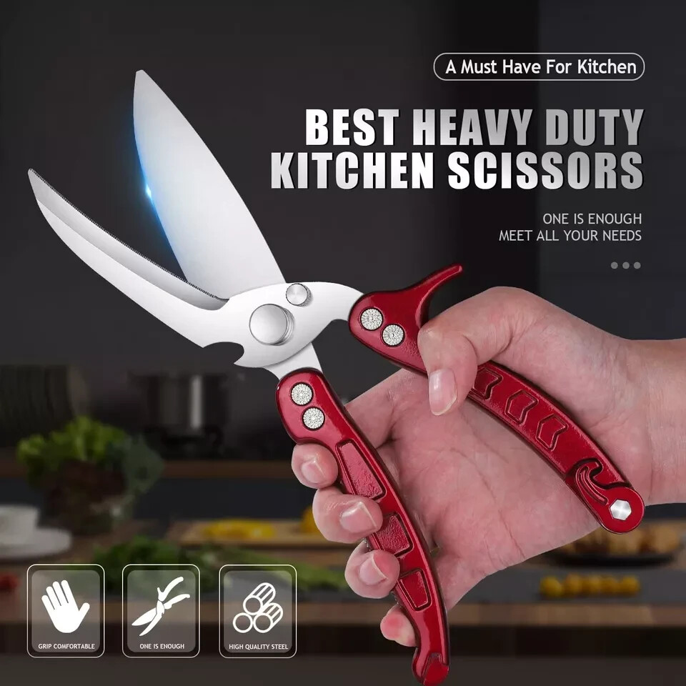 DRAGON RIOT Heavy Duty Poultry Shears - A Must Have Kitchen Shears for ...