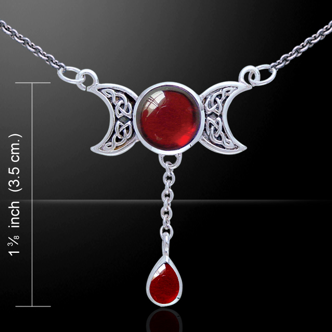 Crescent Triple Moon 925 Sterling Silver Necklace Goddess Fine Jewelry ...