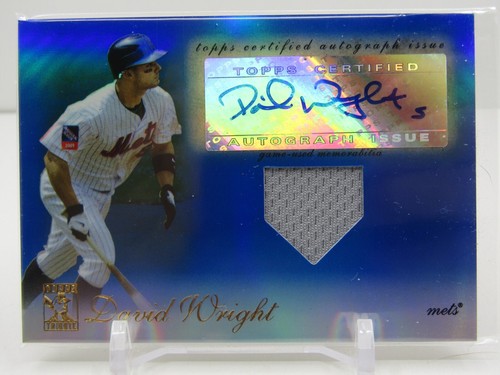 DAVID WRIGHT 2009 TOPPS TRIBUTE PATCH AUTOGRAPH AUTO! #74/75! NEW YORK ...