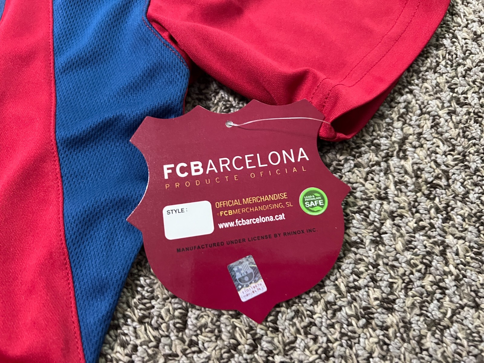 FCB FC Barcelona Rhinox Group Red Soccer Uniforms Jersey Sz Medium | eBay