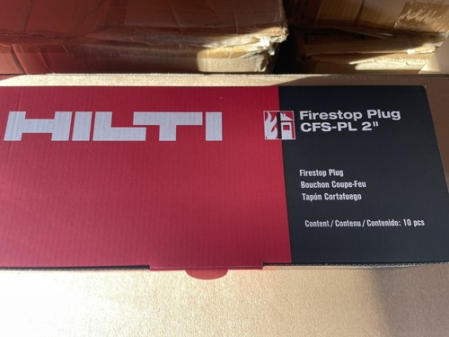 (Box of 10) NEW Hilti CFS-PL 2" Firestop Plug 2030021 0.27 g/cm3 4.9 g ...