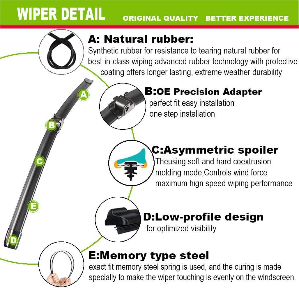 For MERCEDES W211 E550 E320 WINDSHIELD WIPER BLADE 26" OEM 2 SET 211 ...