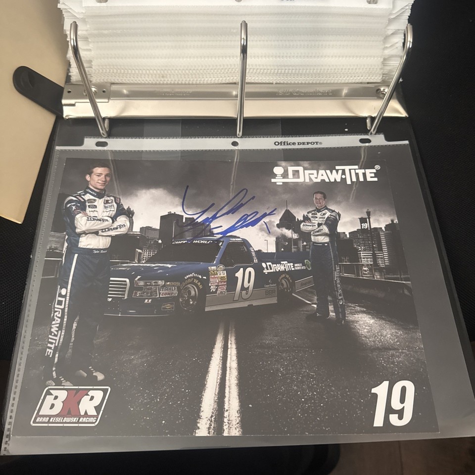 NASCAR Autograph Lot Of 25 Wallace Kvapil Reddick Haley Hemric Levister ...