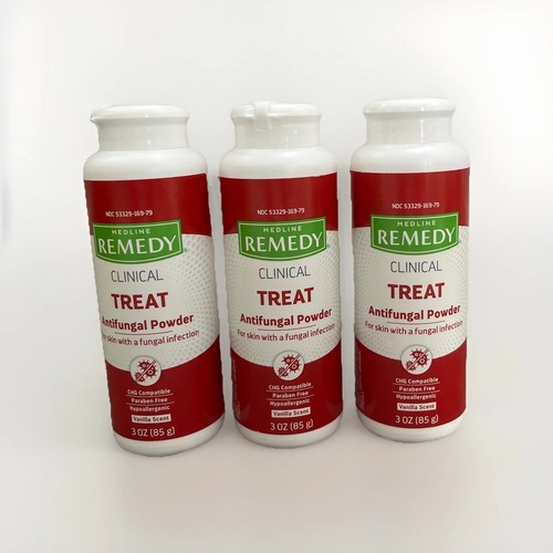 New Medline Remedy Treat Antifungal Powder, Scented, 3 oz. Bottle, 3 ...