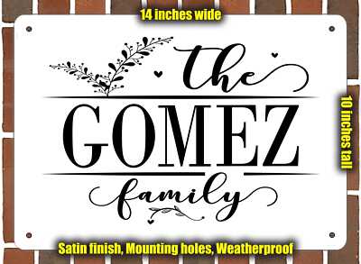 Gomez Family Decorative Metal Door or Wall Plaque (Style 2) | eBay