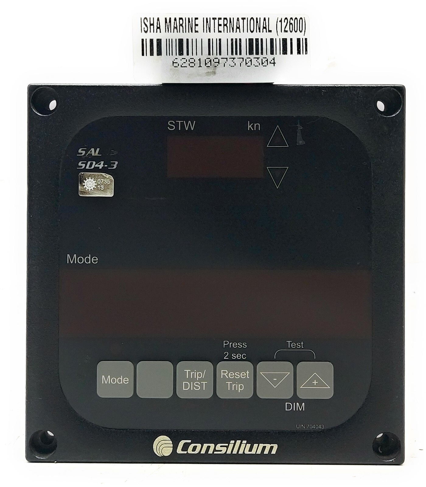 Consilium SAL SD4-3 Speed Log Display Measuring Relative Speed ...