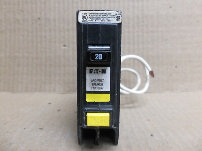 New Take Out Eaton QBAF1020 1 Pole 20 Amp 120V Circuit Breaker "AK" | eBay