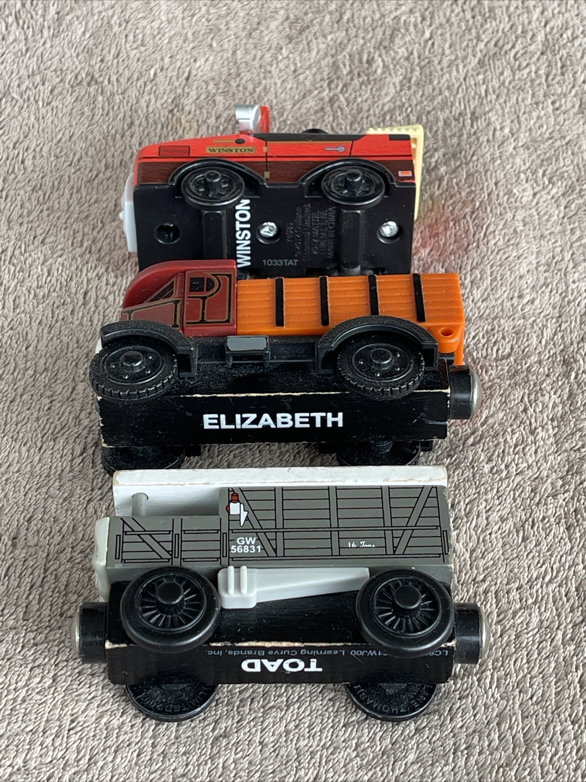 Thomas Wooden Railway Train Elizabeth, Winston & Toad - Learning Curve ...