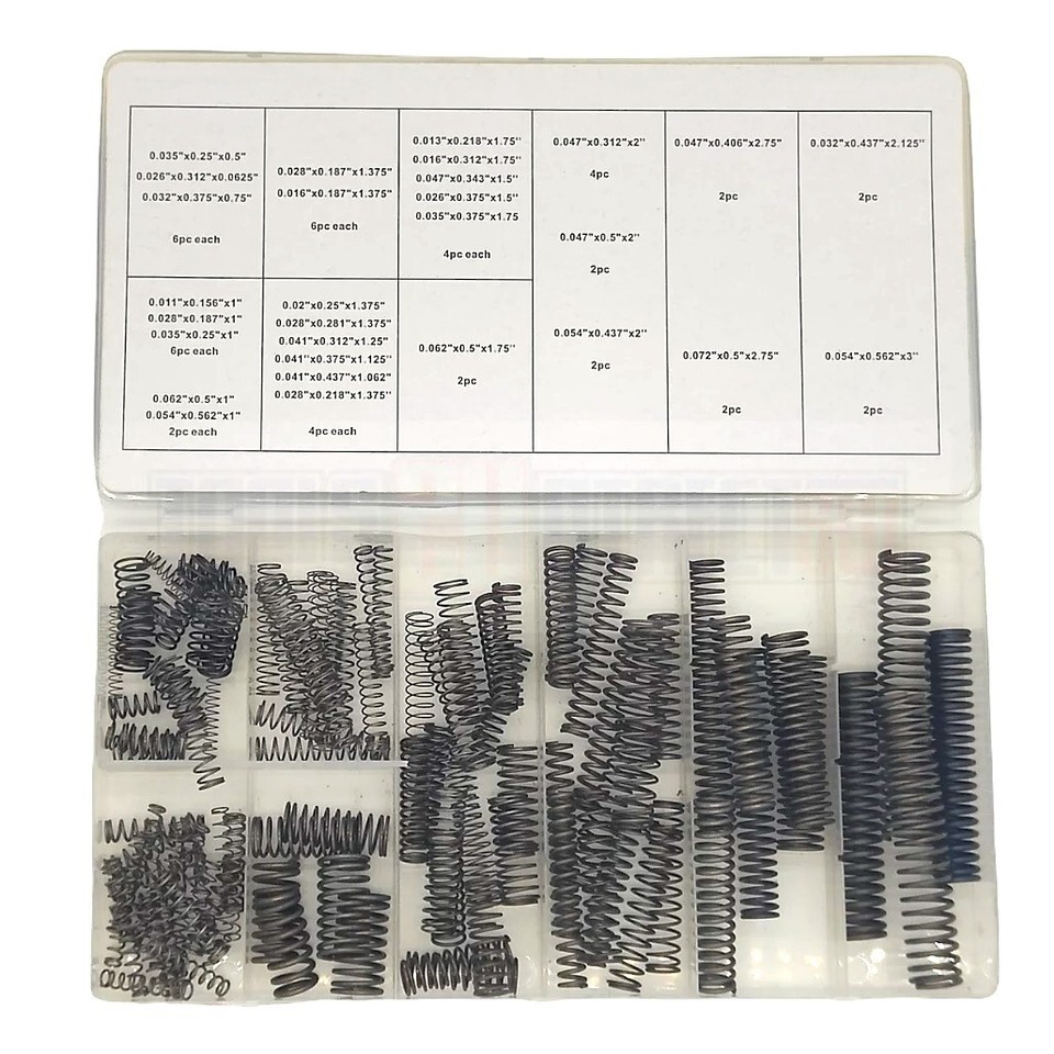 Compression Spring 114 Piece 29 Size Assortment Corrosion Resistant ...