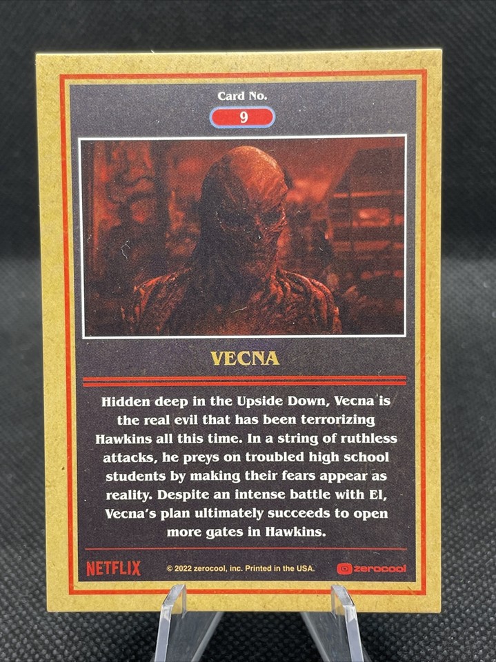 2023 Stranger Things 4 zerocool Butcher Billy Vecna #9 Base Card | eBay