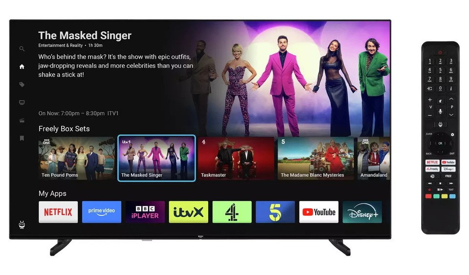 Bush 55 Inch 55UT24SB Smart 4K HDR LED TiVo Freely TV Wifi Netflix USB ...