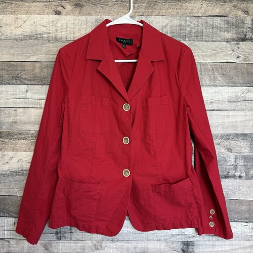 Talbots Women's 14 Petite Red Grace Fit Classic Stretch Blazer Jacket | eBay