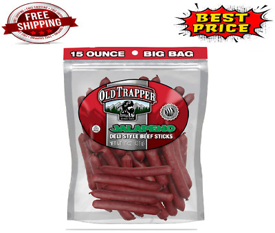 Old Trapper Jalapeno Beef Sticks 15 Ounce Sugar Free Meat Snack Pack | eBay