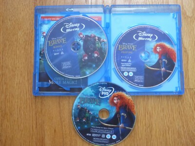 BRAVE 3-Disc Collector's Edition Blu-ray + DVD Combo Animated Movie ...