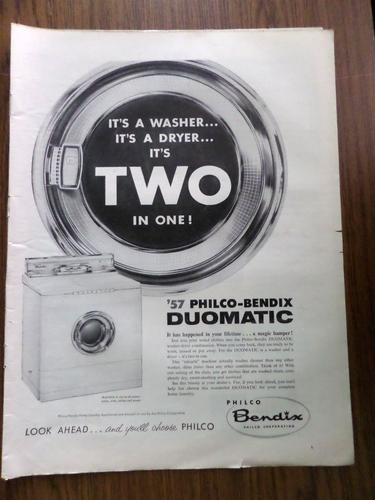 1957 Philco Bendix Duomatic Washer Dryer Ad | eBay
