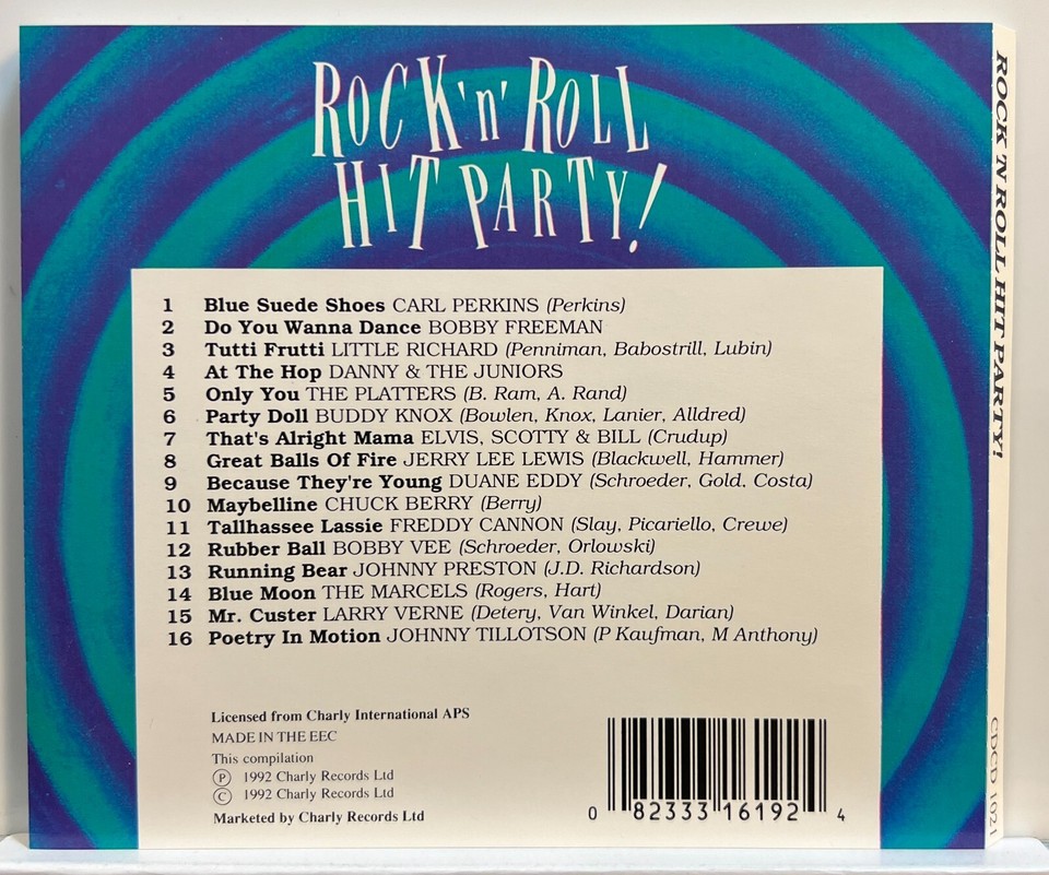 Rock'n'Roll Hit Party! (CD 1992 Charly Records Ltd.) *Rare* *Very Good ...